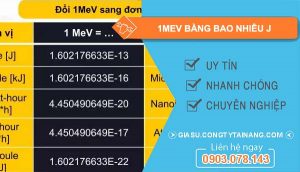 1Mev bằng bao nhiêu j? Cách đổi chính xác - Trung Tâm Gia Sư Tài Năng